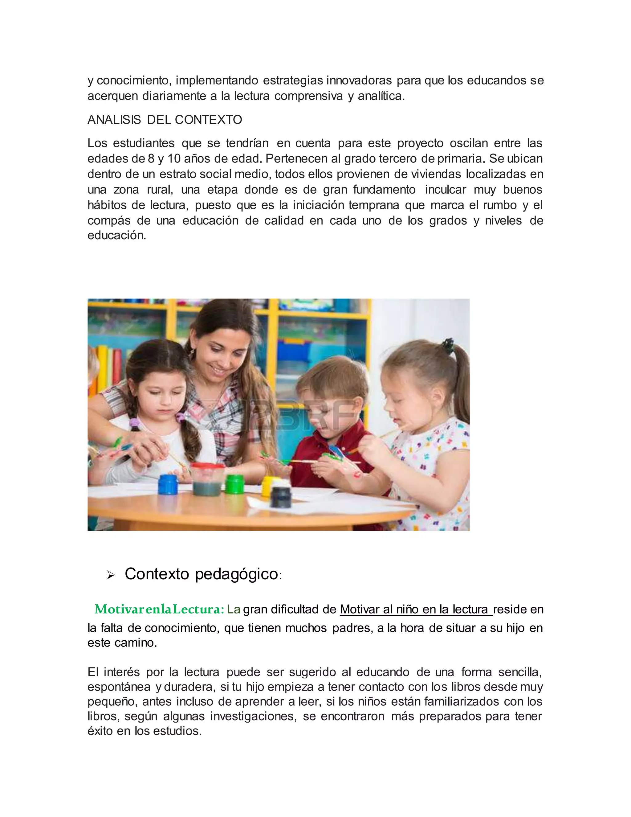 Lecto escritura proyecto de aula | DOCX