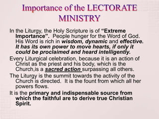 Ministry of the WORD: Lectorate | PPTX