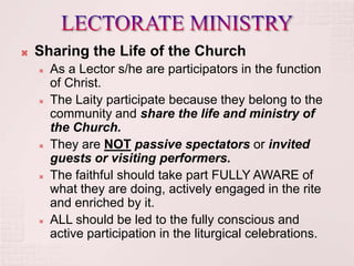 Ministry of the WORD: Lectorate | PPTX