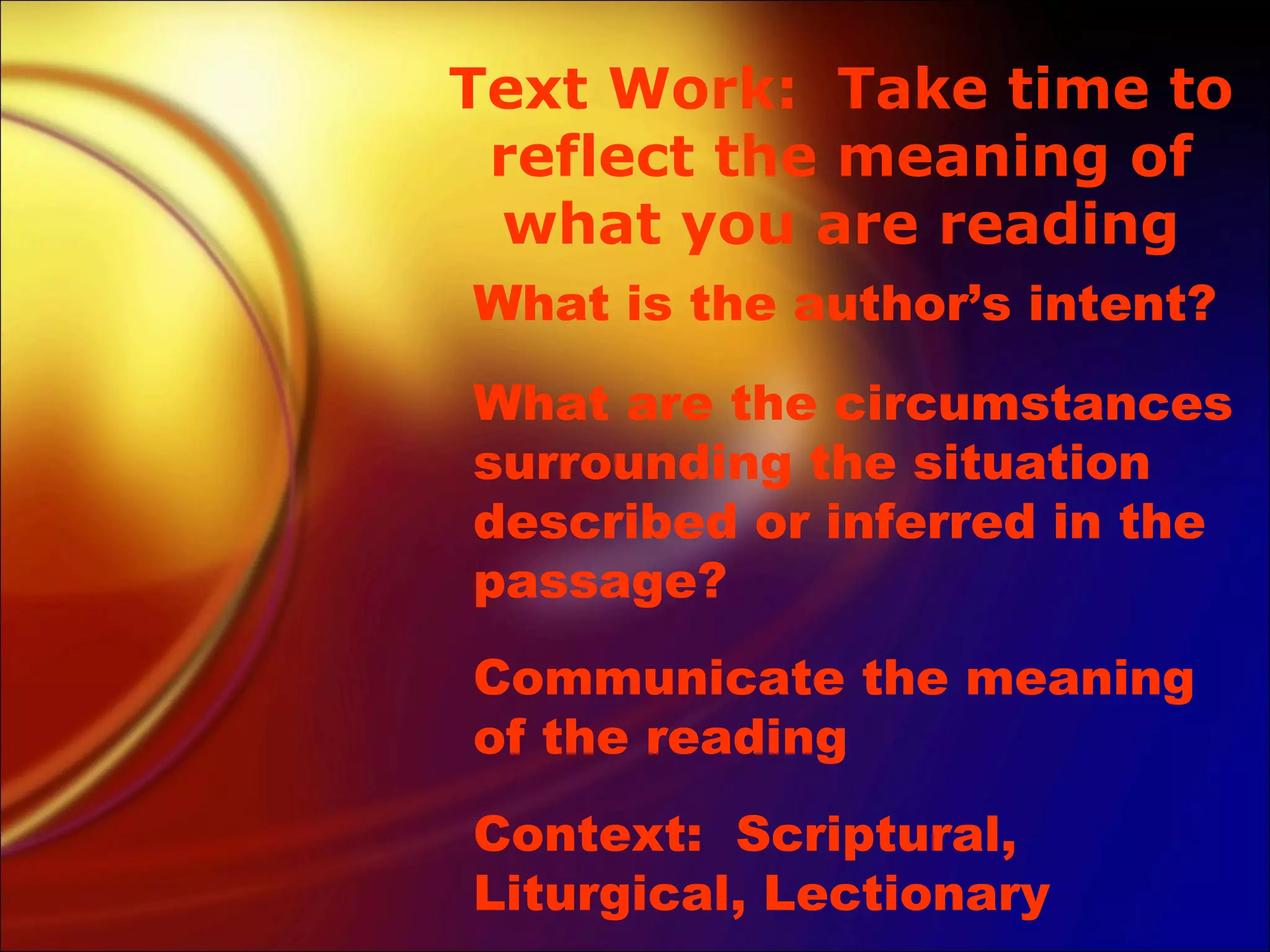 Lectors and commentators | PPT