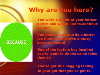 Lectors and commentators | PPT