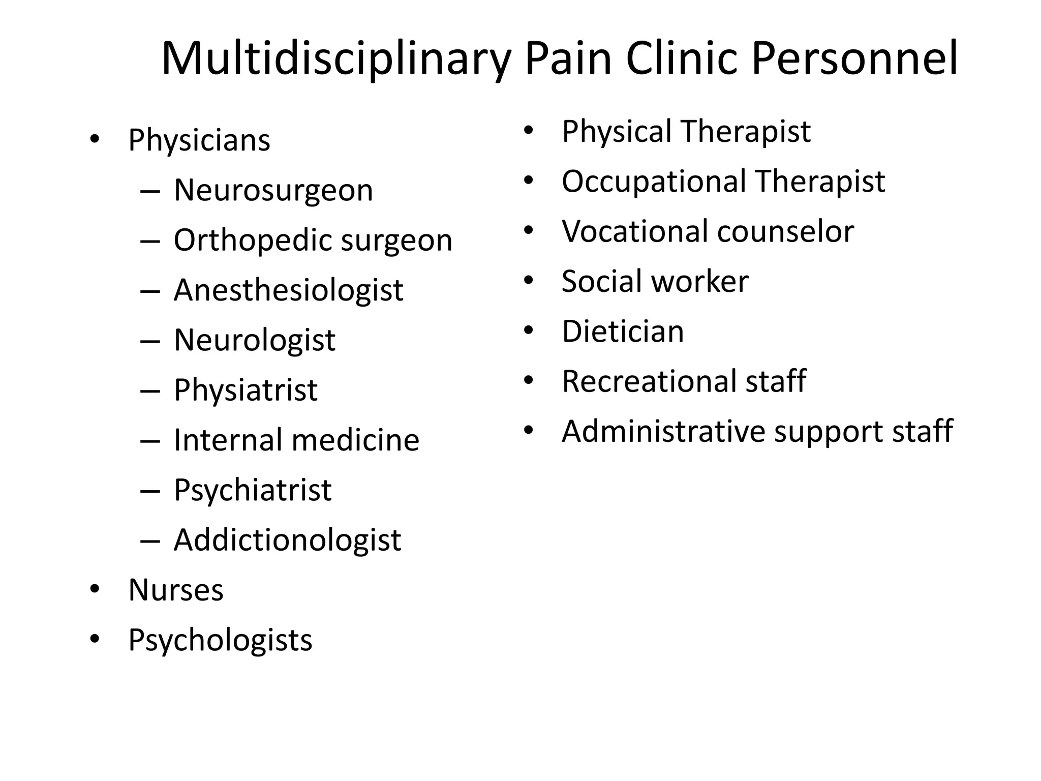 pain mangement Lecture for 3rd year MBBS | PPT