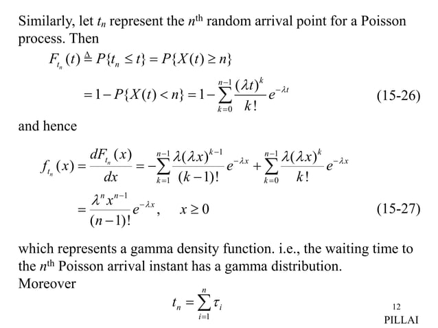 Poisson process and explaination lectr15.ppt | Physics | Science