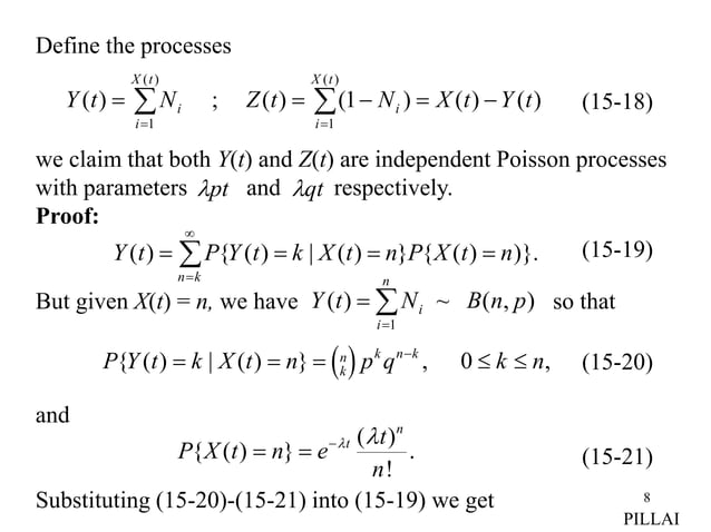 Poisson process and explaination lectr15.ppt | Physics | Science