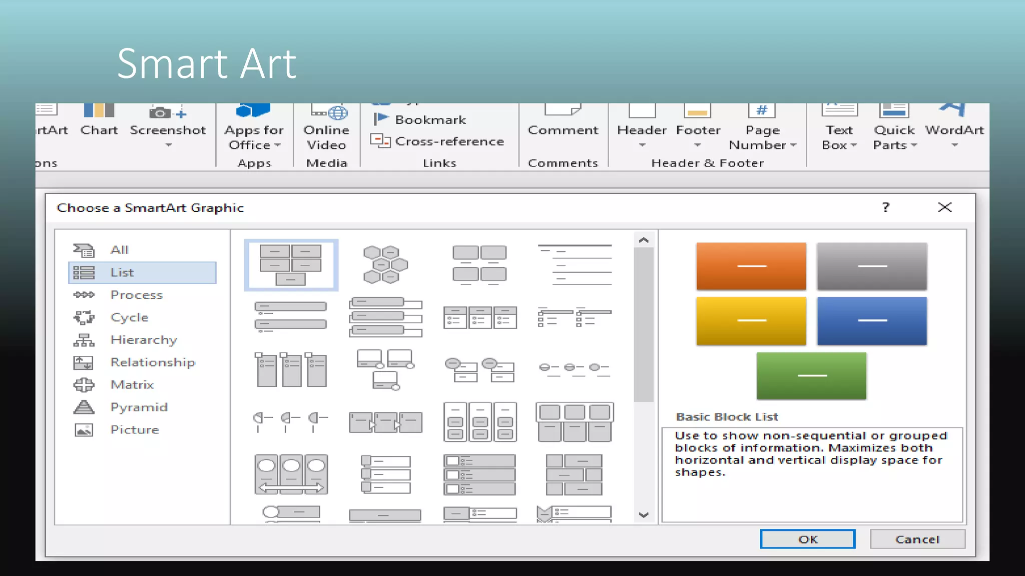 Creating smart art in ms word | PPTX