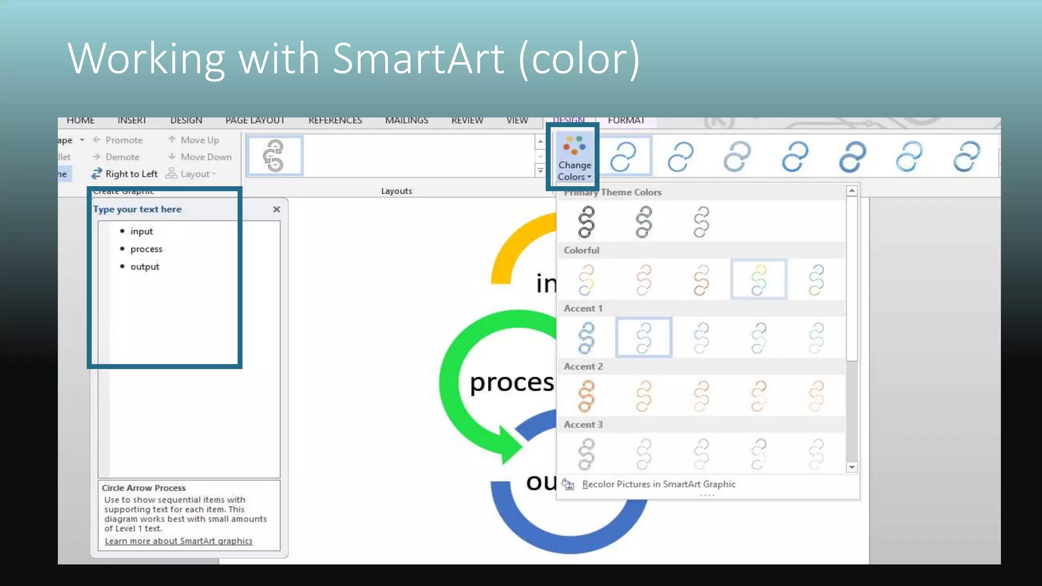 Creating smart art in ms word | PPTX