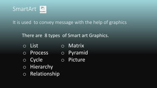 Creating smart art in ms word | PPT