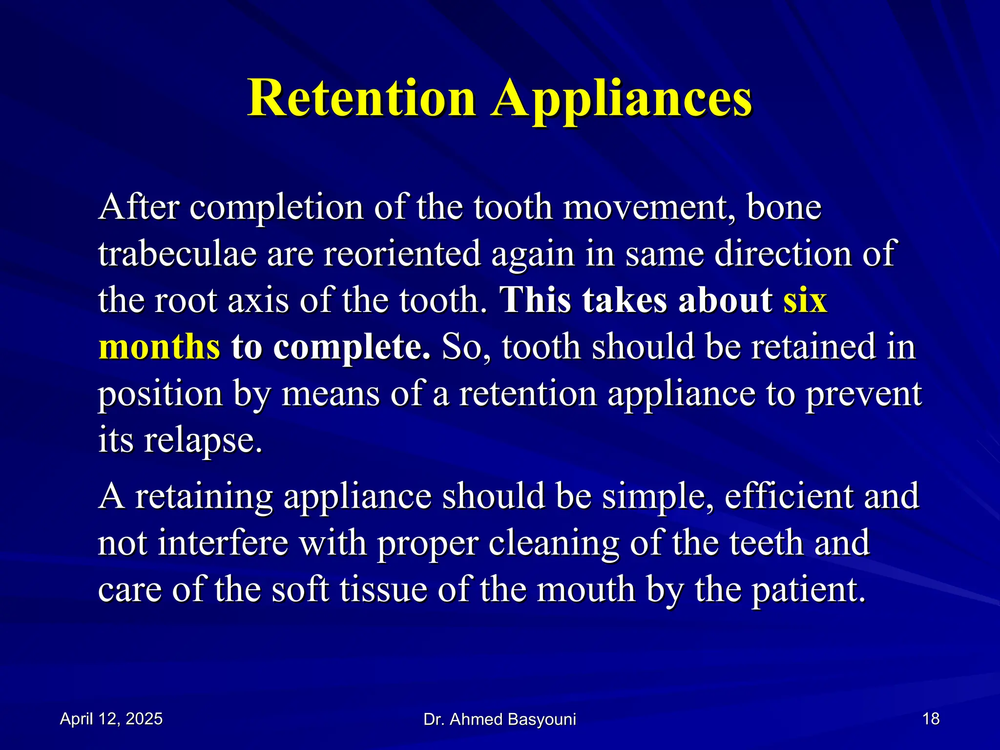 Lecture Retention and Relapse prothesis | PPT