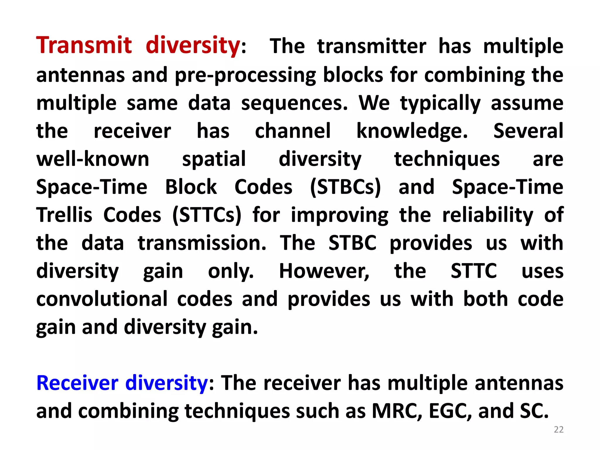 Wireless Channel Impairment Mitigation Techniques | PPTX