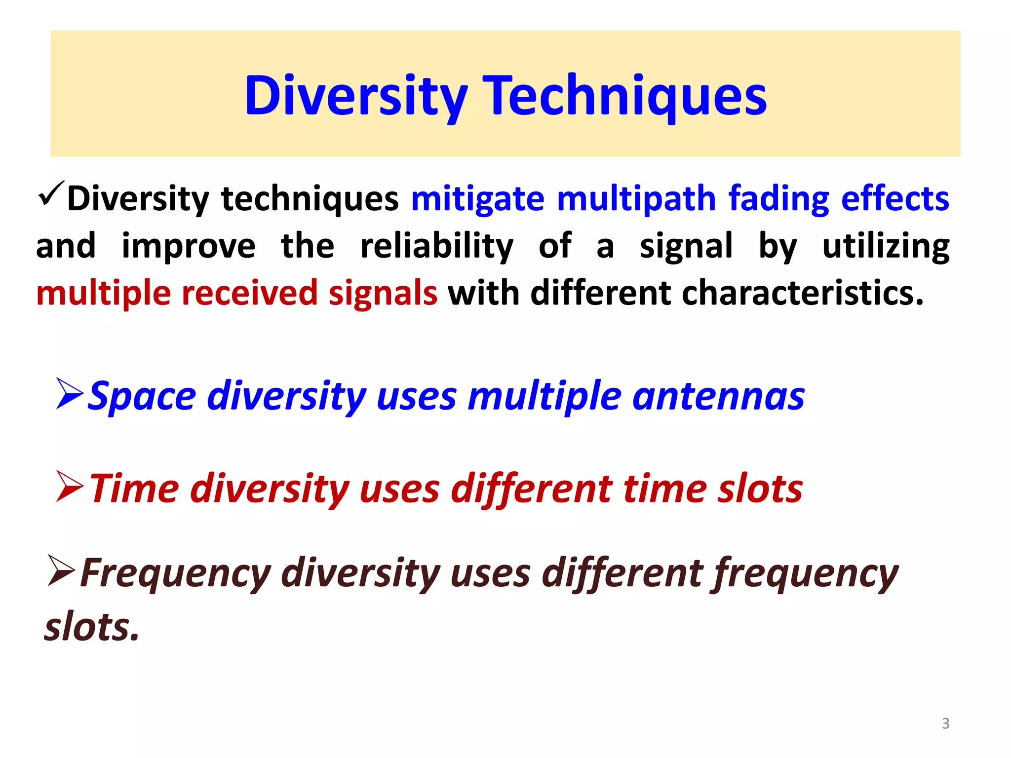 Wireless Channel Impairment Mitigation Techniques | PPTX