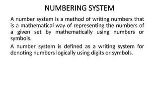 Lecture Three concerns NUMBERING SYSTEM.pptx