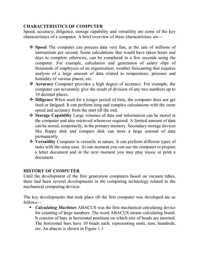 Introduction to computer | PDF