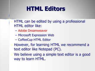 Lectuer html1 | PPT