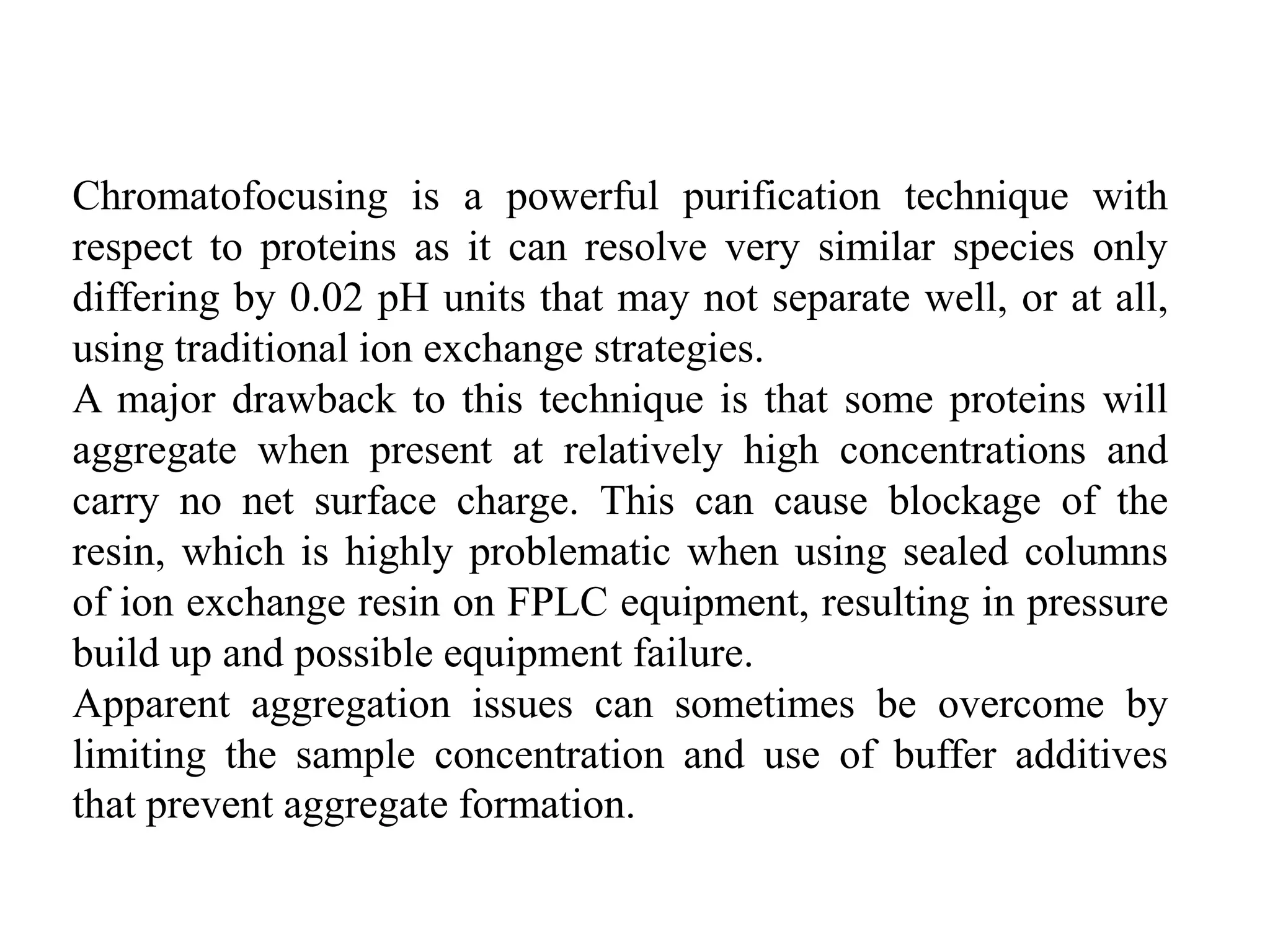 chromatofocusing, 2 de, ief | PPTX