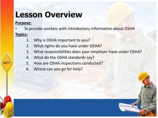 Introduction to OSHA | PPTX