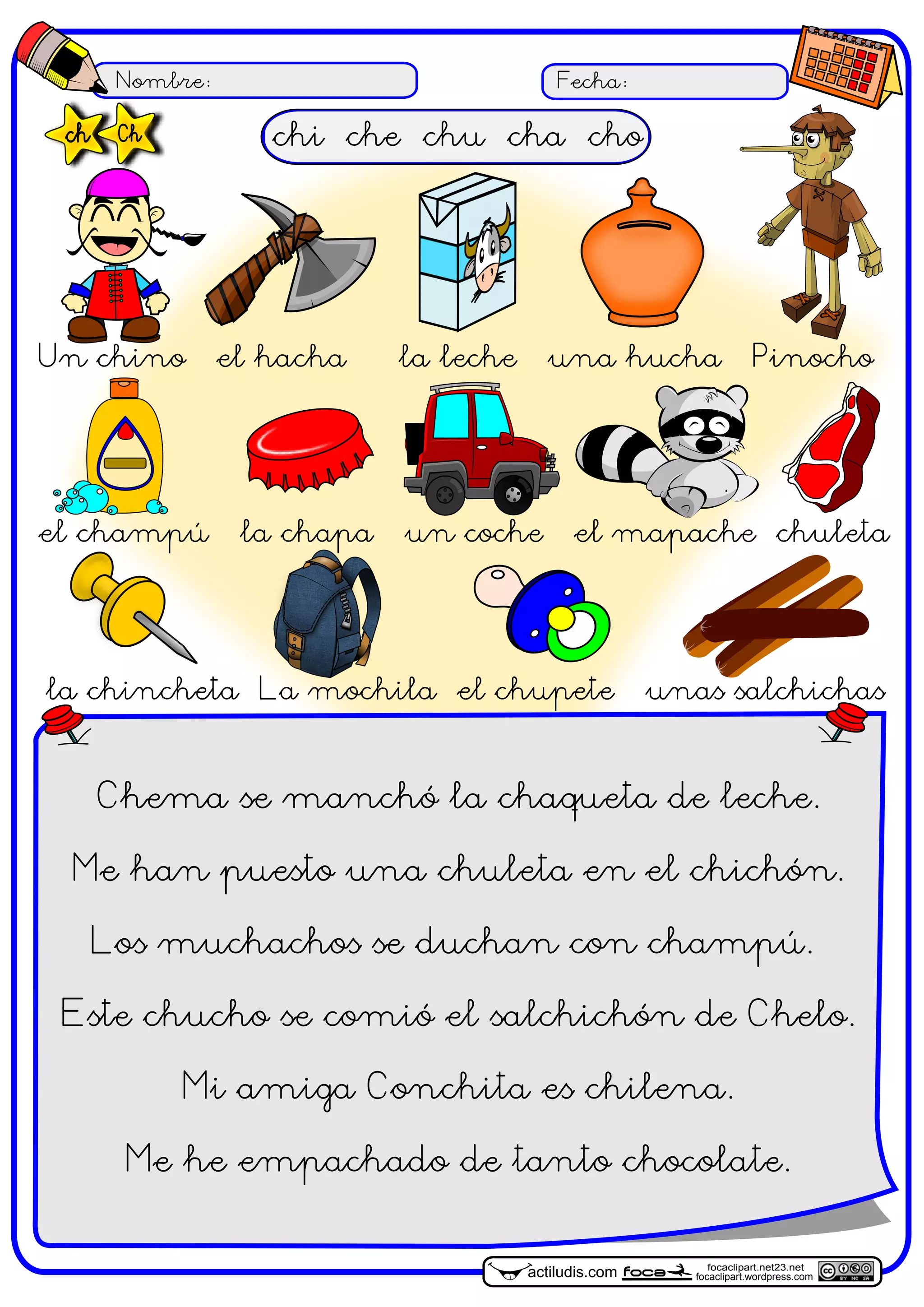 Lectura letra-ch-color (actiludis.com) | PDF