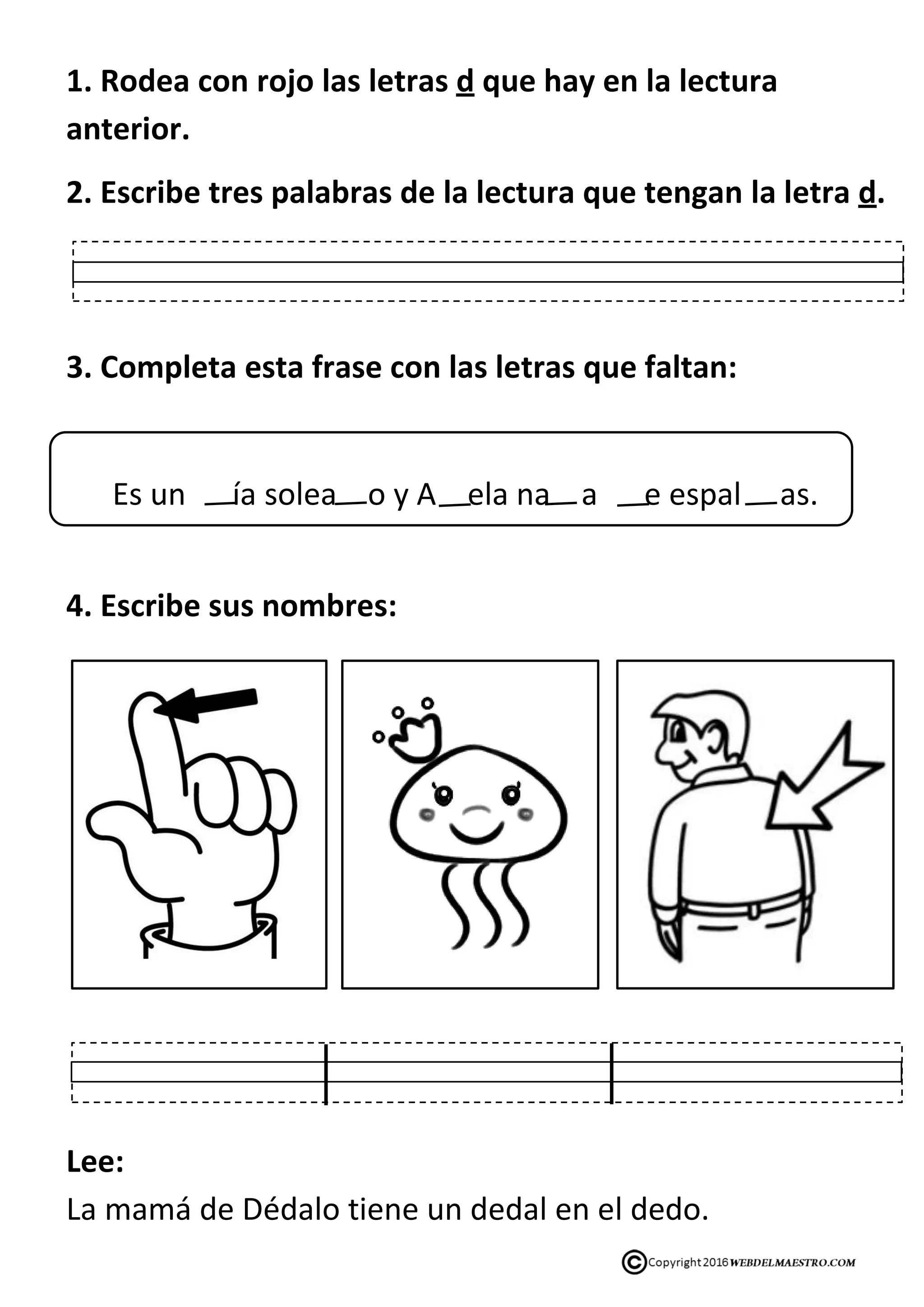 Lectura letra-d-actividades-letra-de-molde (1) | PDF