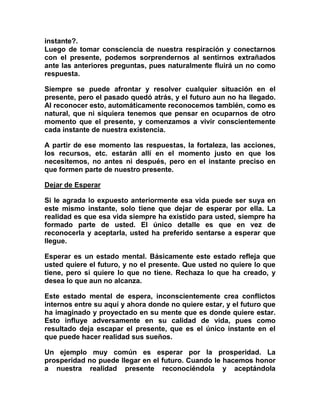VIVIR EL PRESENTE | DOCX