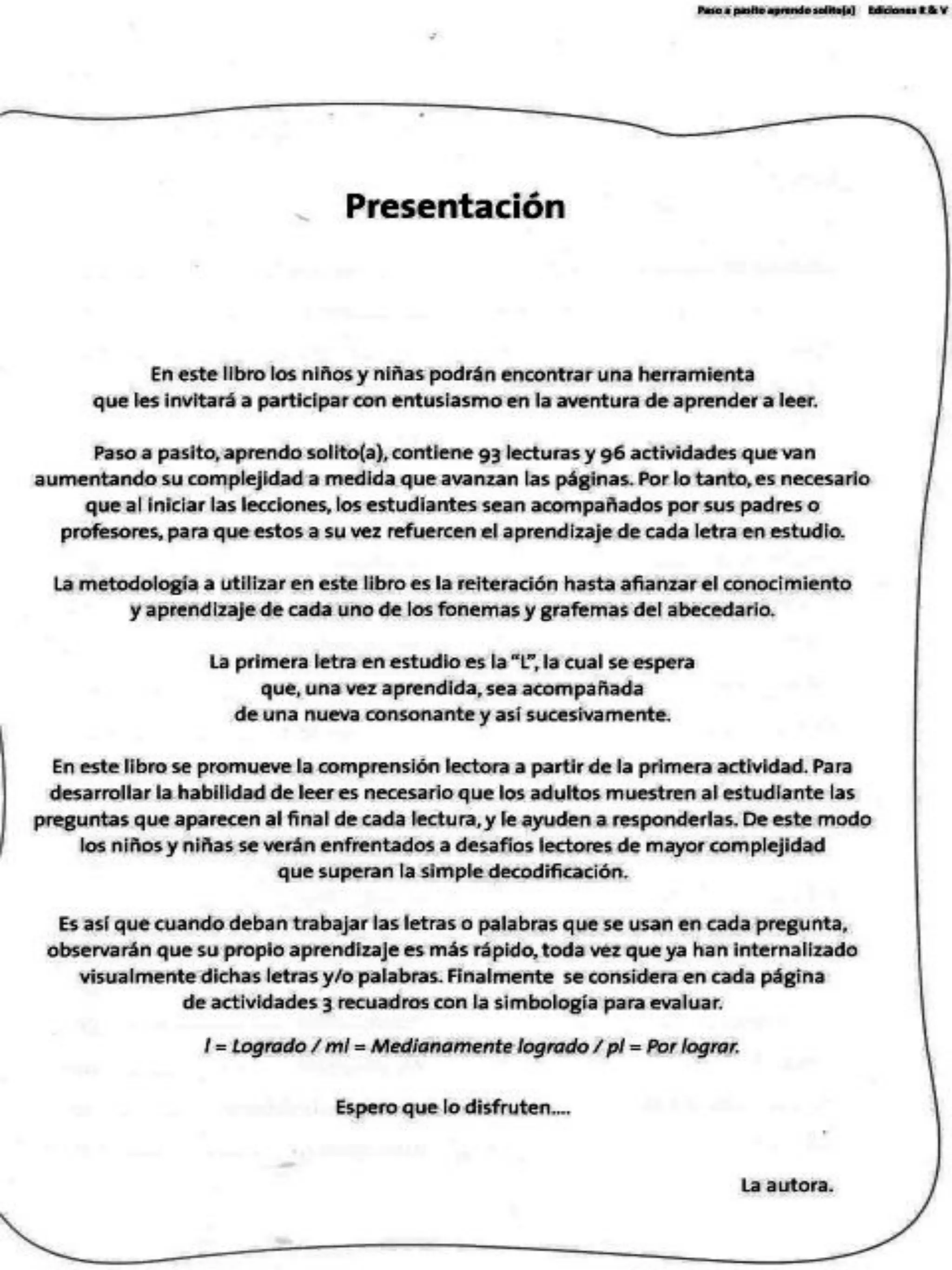 Lectura comprensiva paso a pasito aprendo solito(a) me | PDF