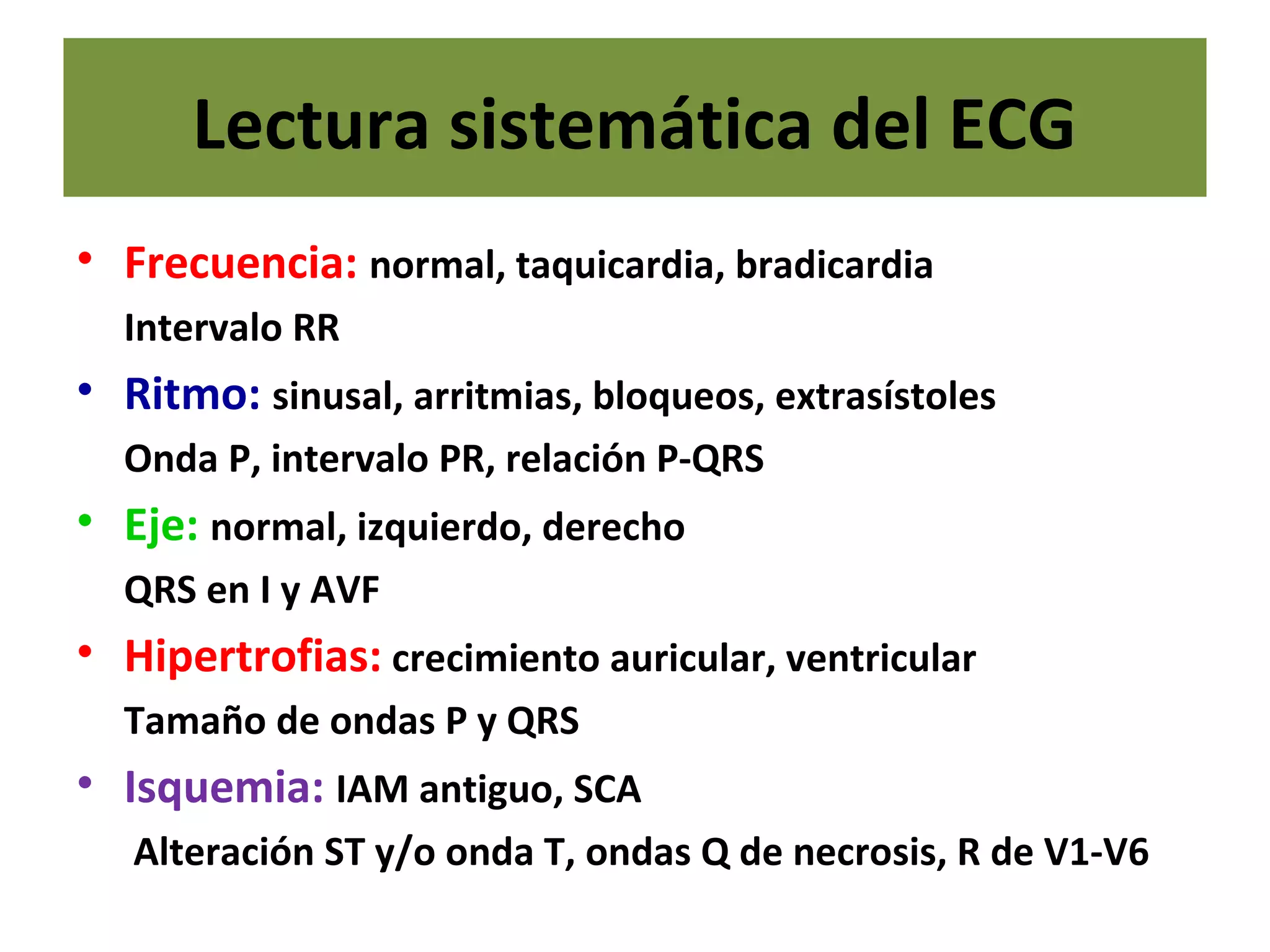 Lectura de ECG | PPT
