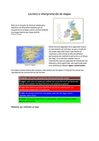 Lectura e interpretación de mapas | DOC