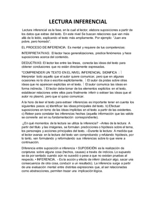 Lectura inferencial | DOCX