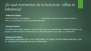 Tipos de lectura-Lectura inferencial | PPTX