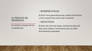 Lectura inferencial | PPTX