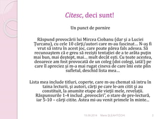 Lectura in viata mea(3) | PPT