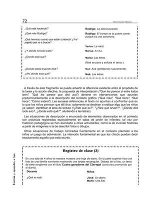 La intervención docente en la alfabetización inicial | PDF