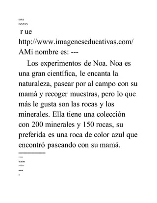 Lectura noa nuevas | DOCX