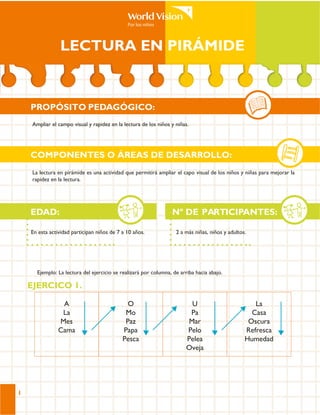 LECTURA PIRÁMIDE estrategias para fluidez | PDF