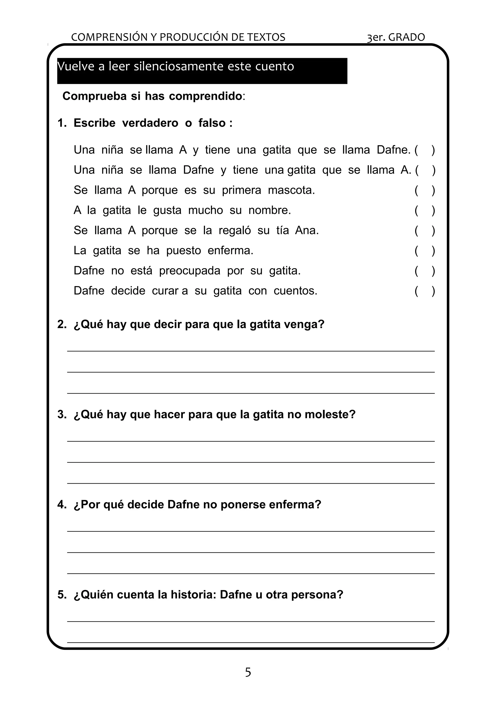 lecturas para el tercer grado de primaria | DOC