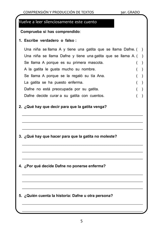 lecturas para el tercer grado de primaria | DOC