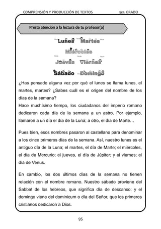 lecturas para el tercer grado de primaria | DOC