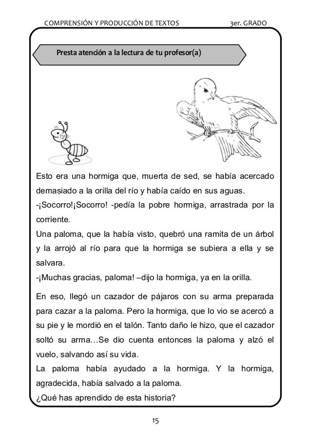 lecturas para el tercer grado de primaria