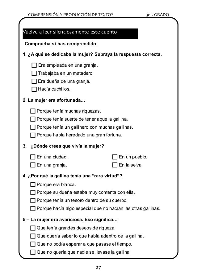 lecturas para el tercer grado de primaria