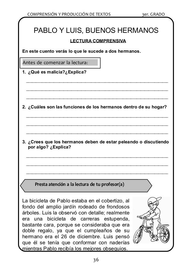 lecturas para el tercer grado de primaria