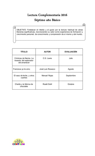 Lecturas complementarias 2016 | DOCX