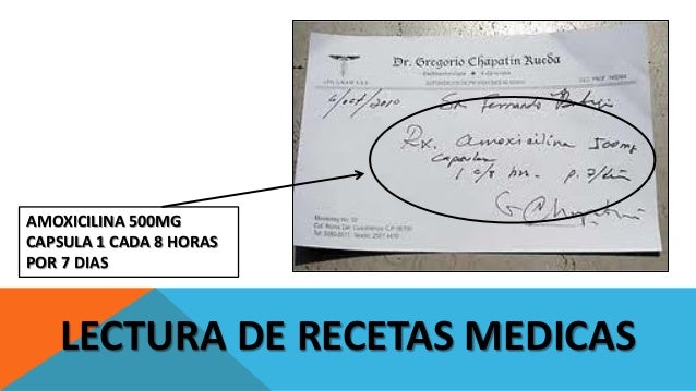 Lecturas de recetas medicas