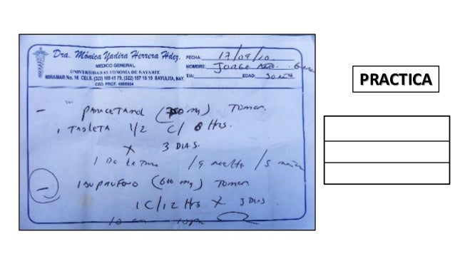 Lecturas de recetas medicas