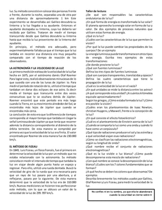 Lecturas física once la luz | DOCX
