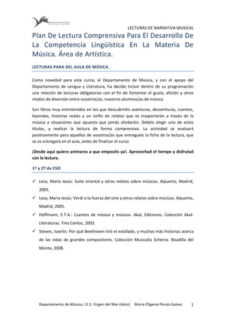 Lecturas para del aula de música para grupos colaborativos | PDF