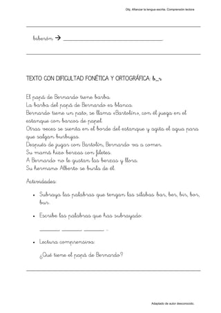 Lecturas por fonemas | PDF