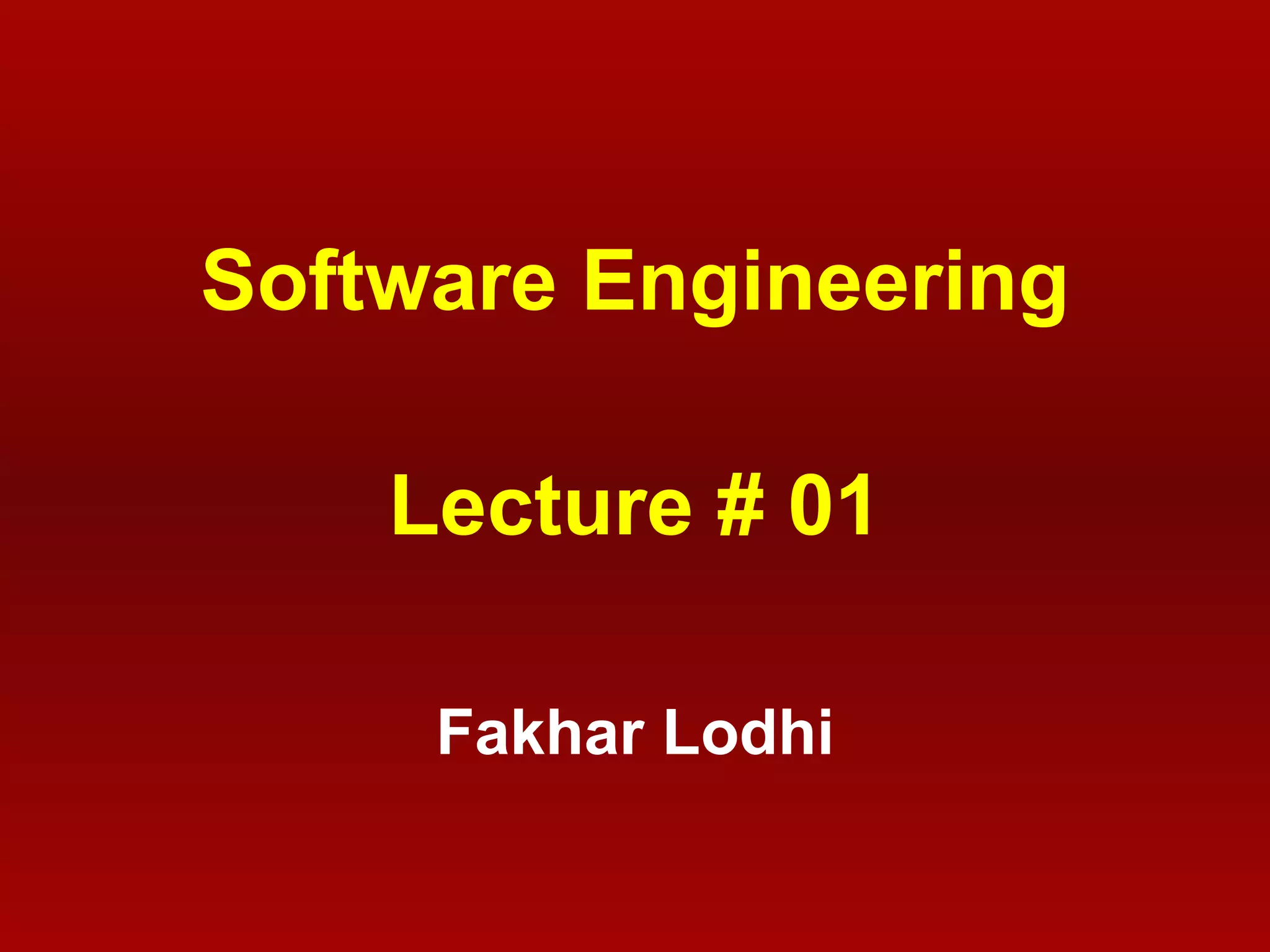 Software Engineering I | PPT