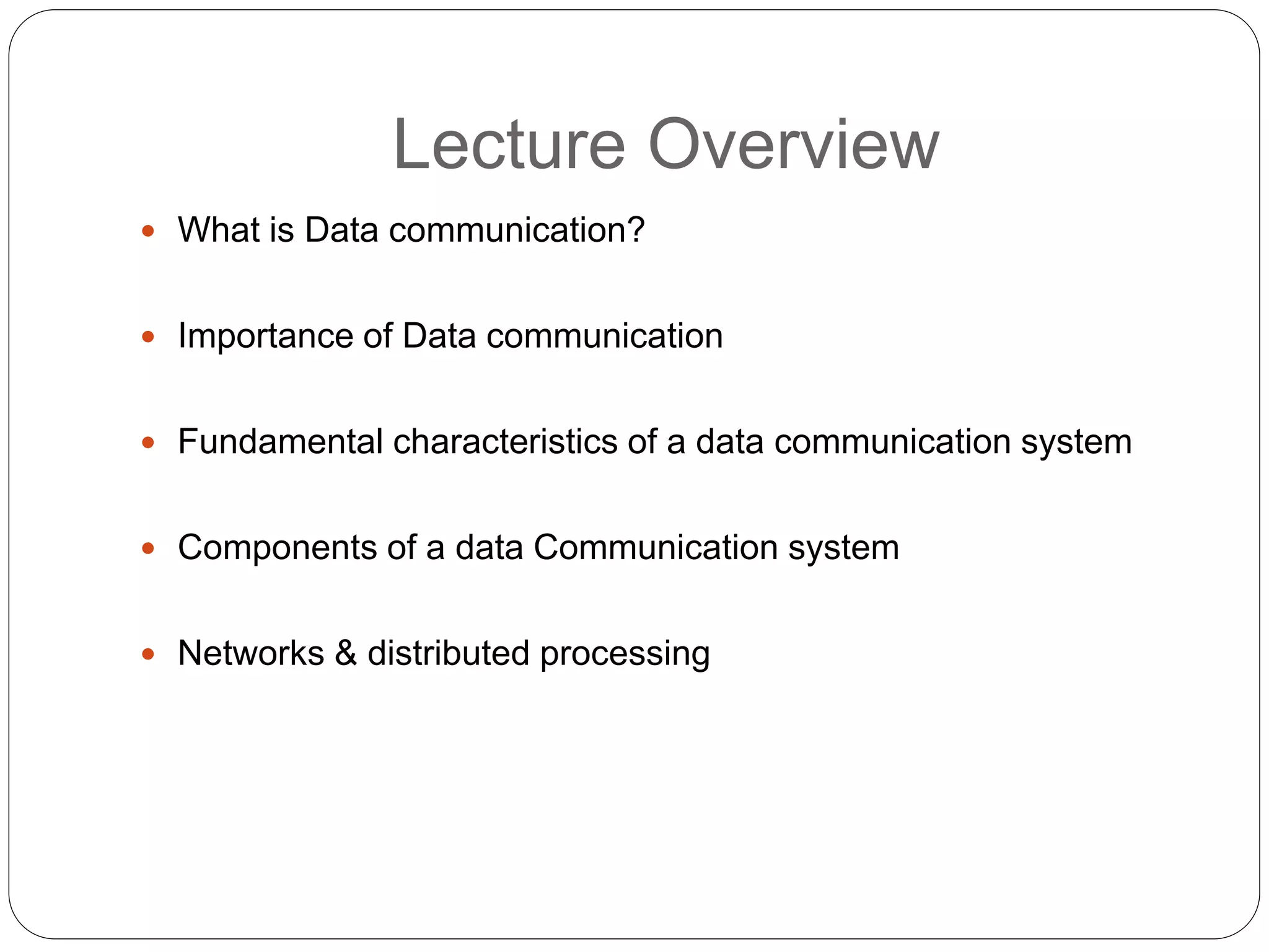 Data Communication Lecture 01 Ppsx 9327