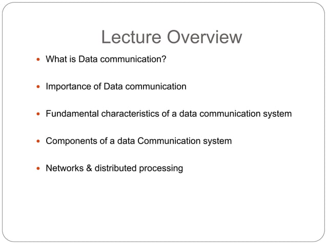 Data Communication Lecture 01 Ppsx 6779