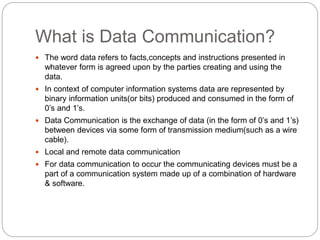 Data communication - Lecture-01 | PPSX
