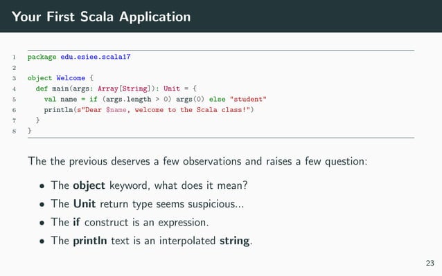 Programming in Scala - Lecture One | PPT