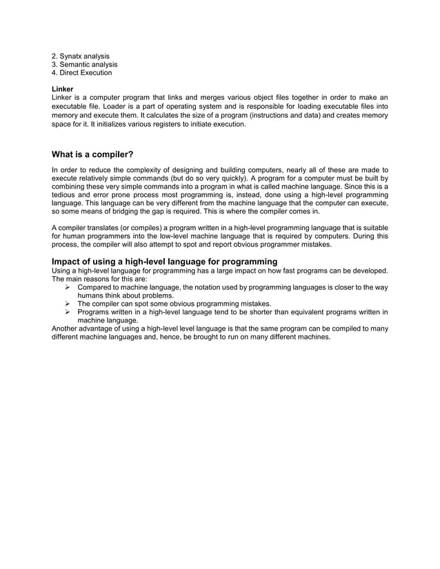 Introduction to compiler | PDF